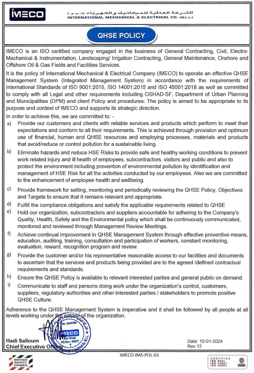 IMECO - International Mechanical & Electrical Company